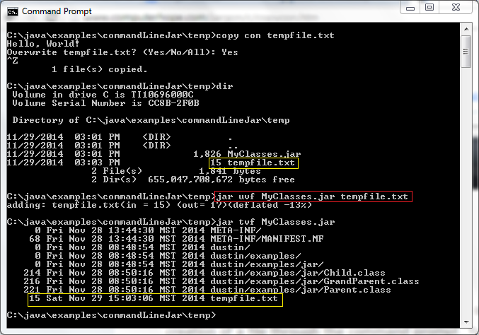 Inspired by Actual Events: Manipulating JARs, WARs, and EARs on the ...