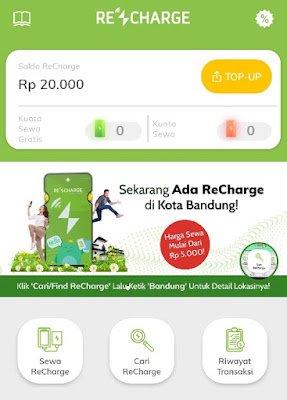 Untuk menyewa power bank di ReCharge, yang perlu kita lakukan adalah