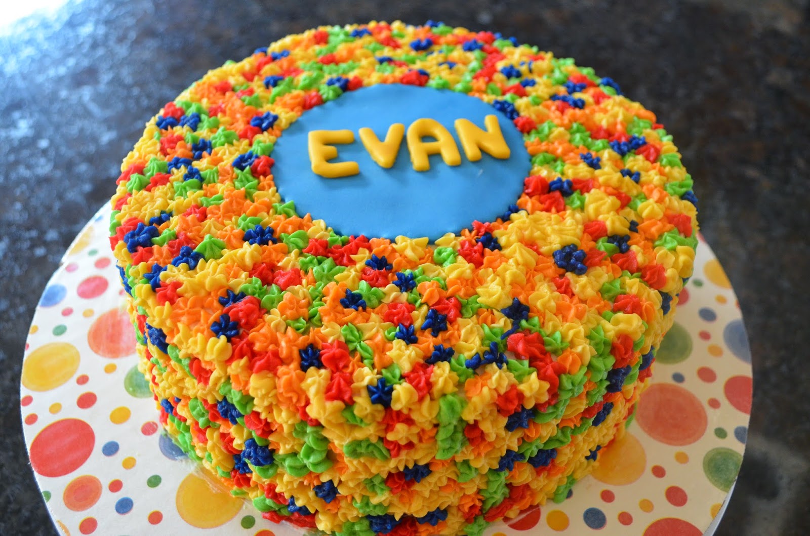 Cake Mama: Evan's Colorful Birthday Cake