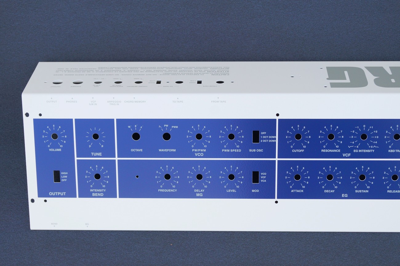 MATRIXSYNTH: New Blue on White Korg Polysix Metal Panel Cases by ...