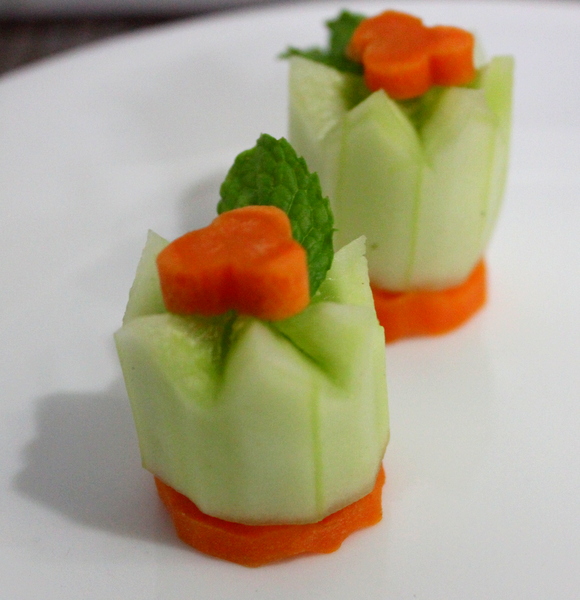 Garnishing with Cucumber - Ribbons to Pastas