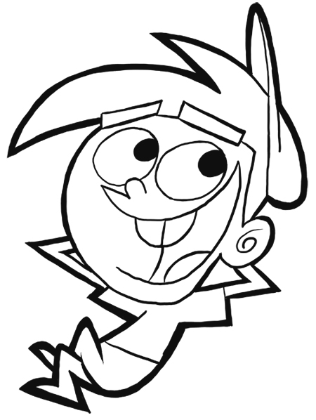 Free Kids Coloring: Timmy Turner - Break time