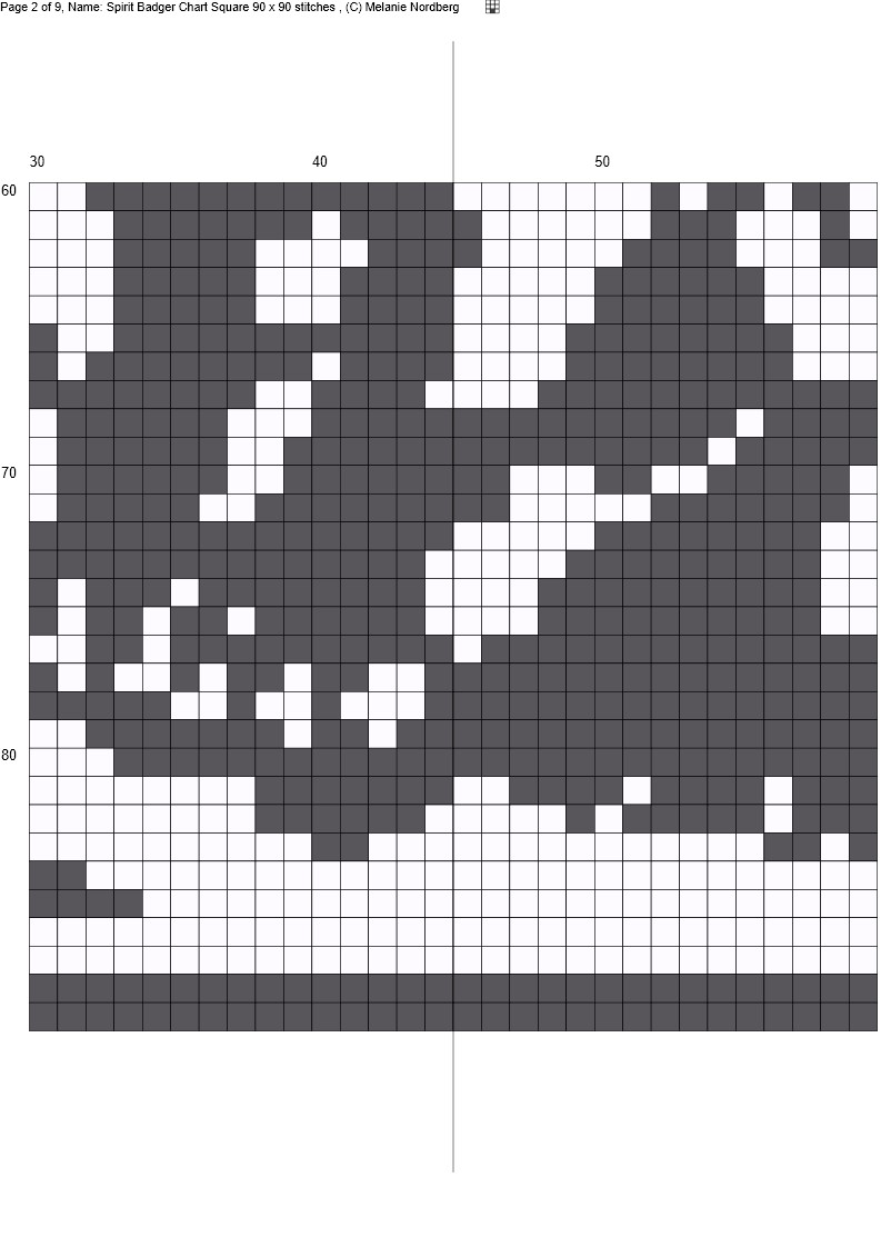 WitchWolfWeb Creations: Spirit Badger Charts