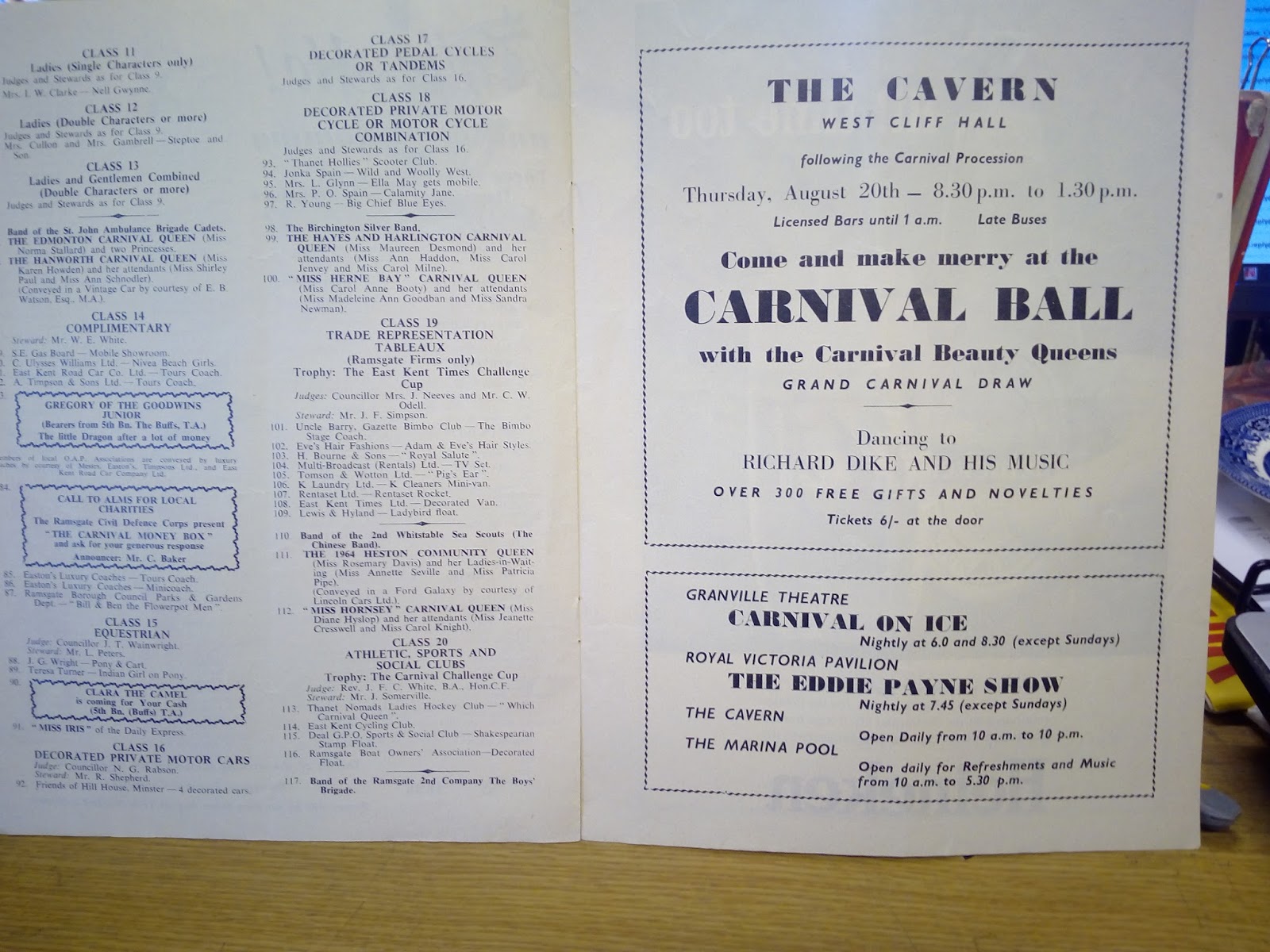 thanetonline: Ramsgate Carnival program for 1968, some photos of the ...