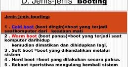 Jenis-jenis Booting Komputer Dan Langkah Langkah Proses Booting Pada ...