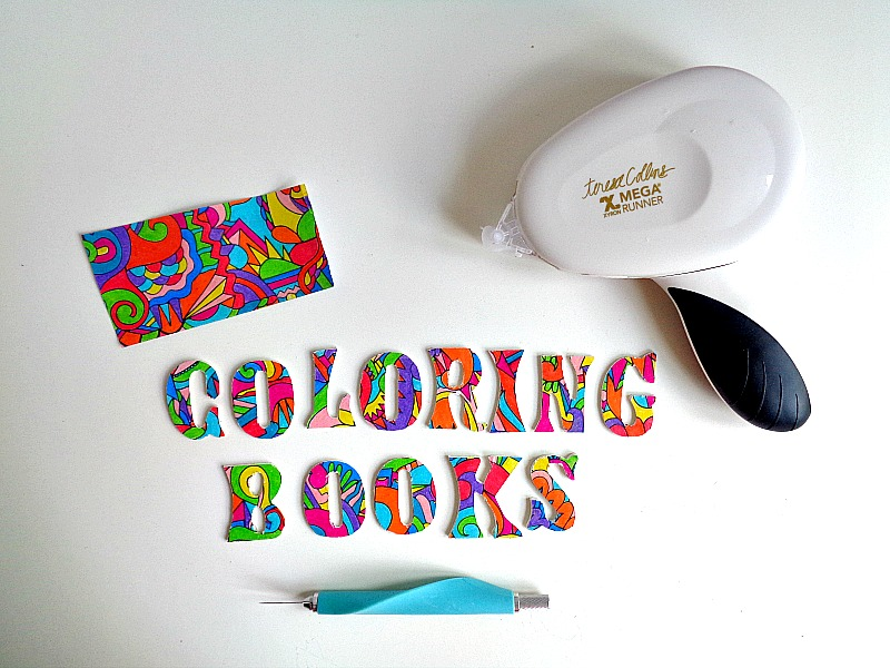 3 Step DIY: Coloring Book Storage - Running With A Glue Gun