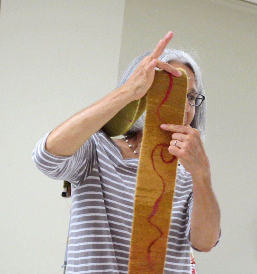 Rebecca Mezoff, Tapestry Artist: Dragonflies are handy that way ...