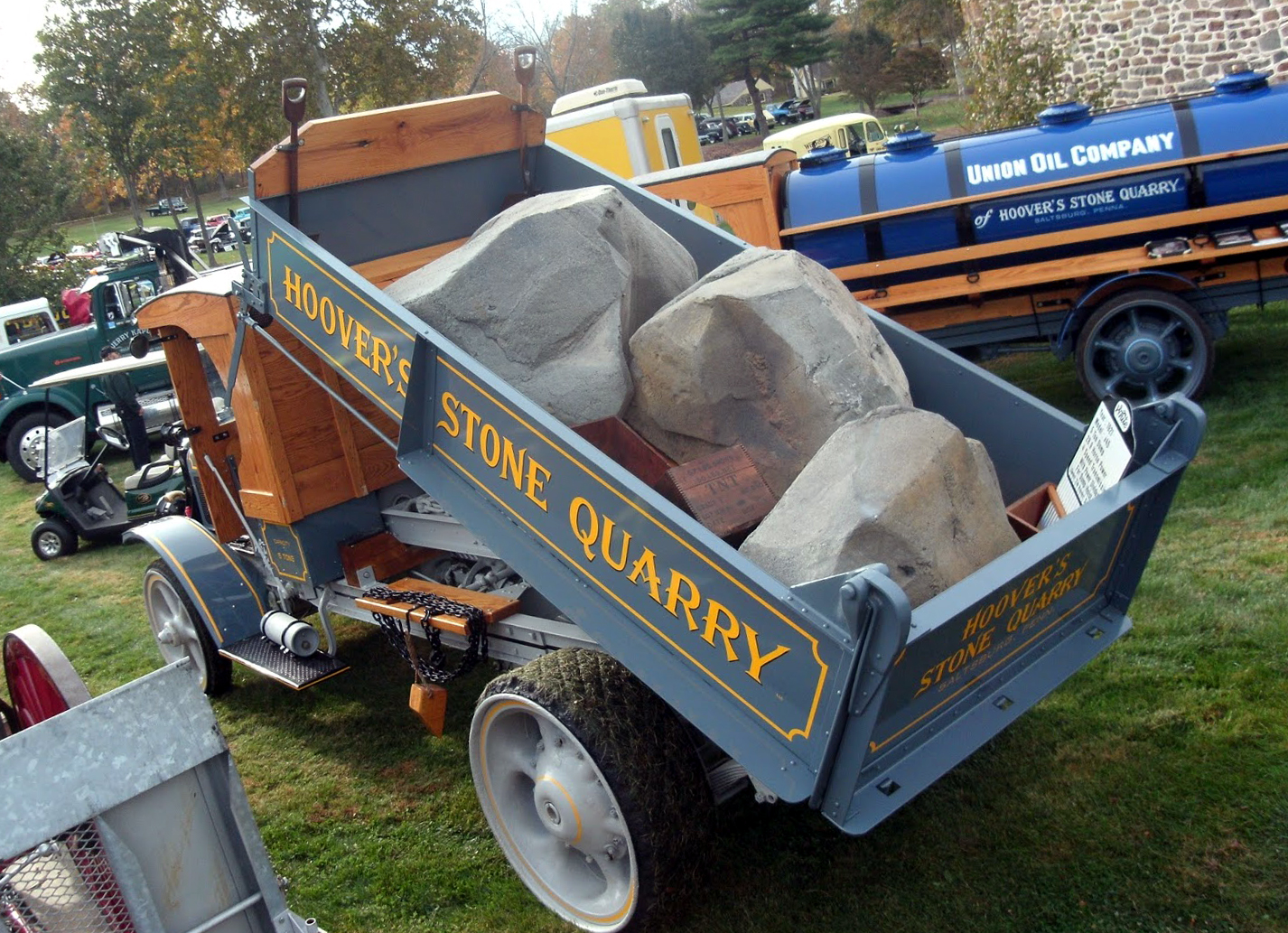 Just A Car Guy: I've never seen a rock delivery truck at a show before ...