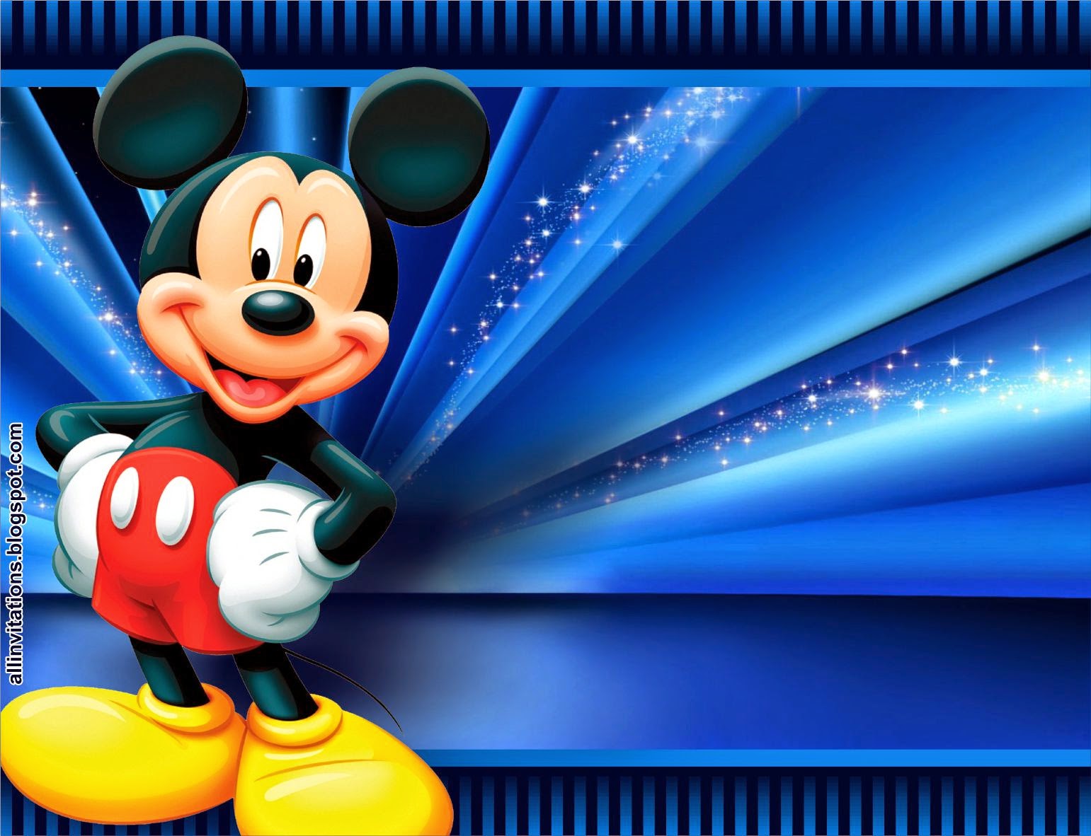 Mickey in Blue: Free Printable Birthday Party Mini Kit. - Oh My Fiesta ...