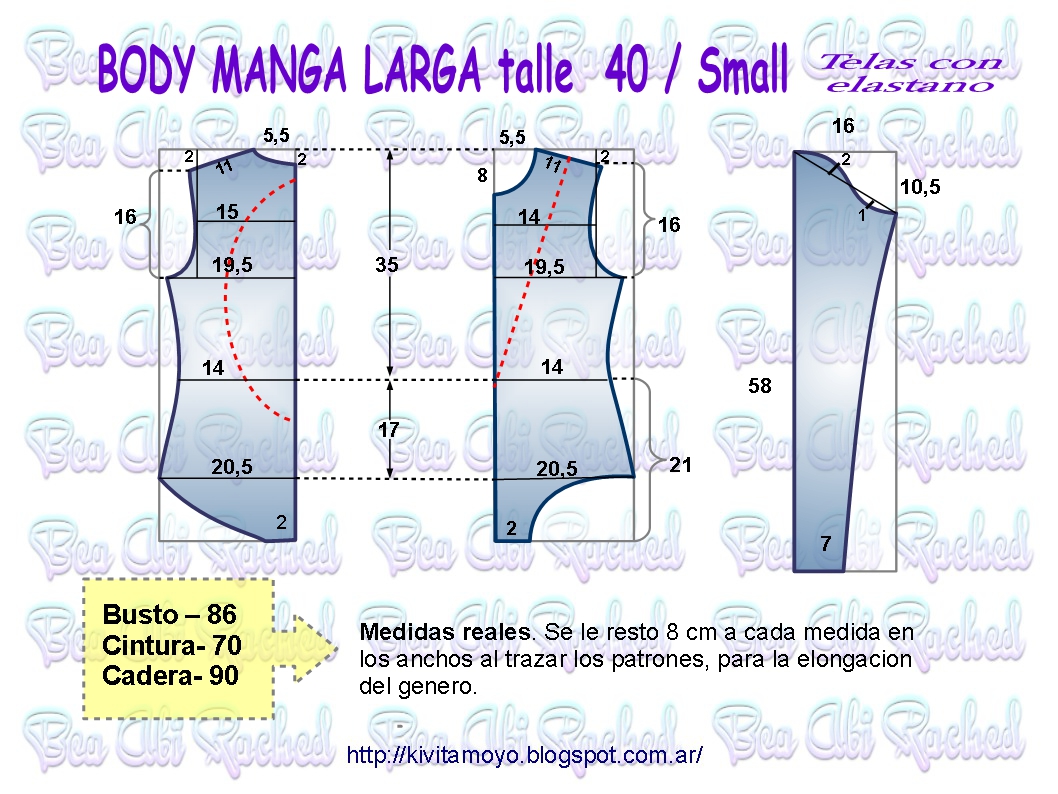 BODY MANGA LARGA talle 40 / Small