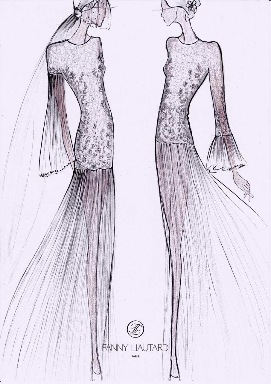 Dessins de la nouvelle collection de robes de mariées.