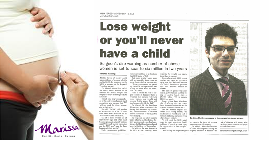 Obesity leads to pregnancy complication