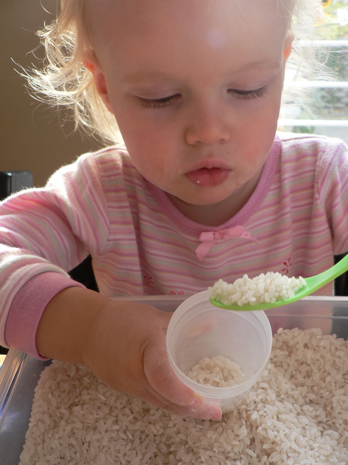 Mama Pea Pod: {Rice Sensory Tub}