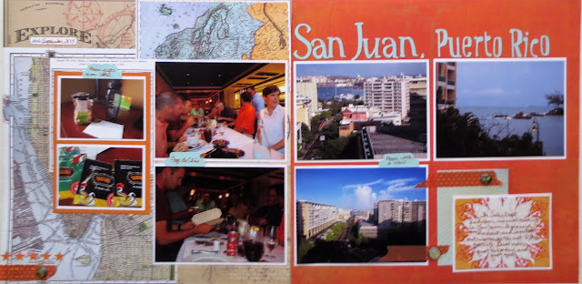 Random Memories: Two Page Scrapbook Layout - "San Juan, Puerto Rico"