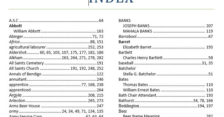 How to Index in WORD.