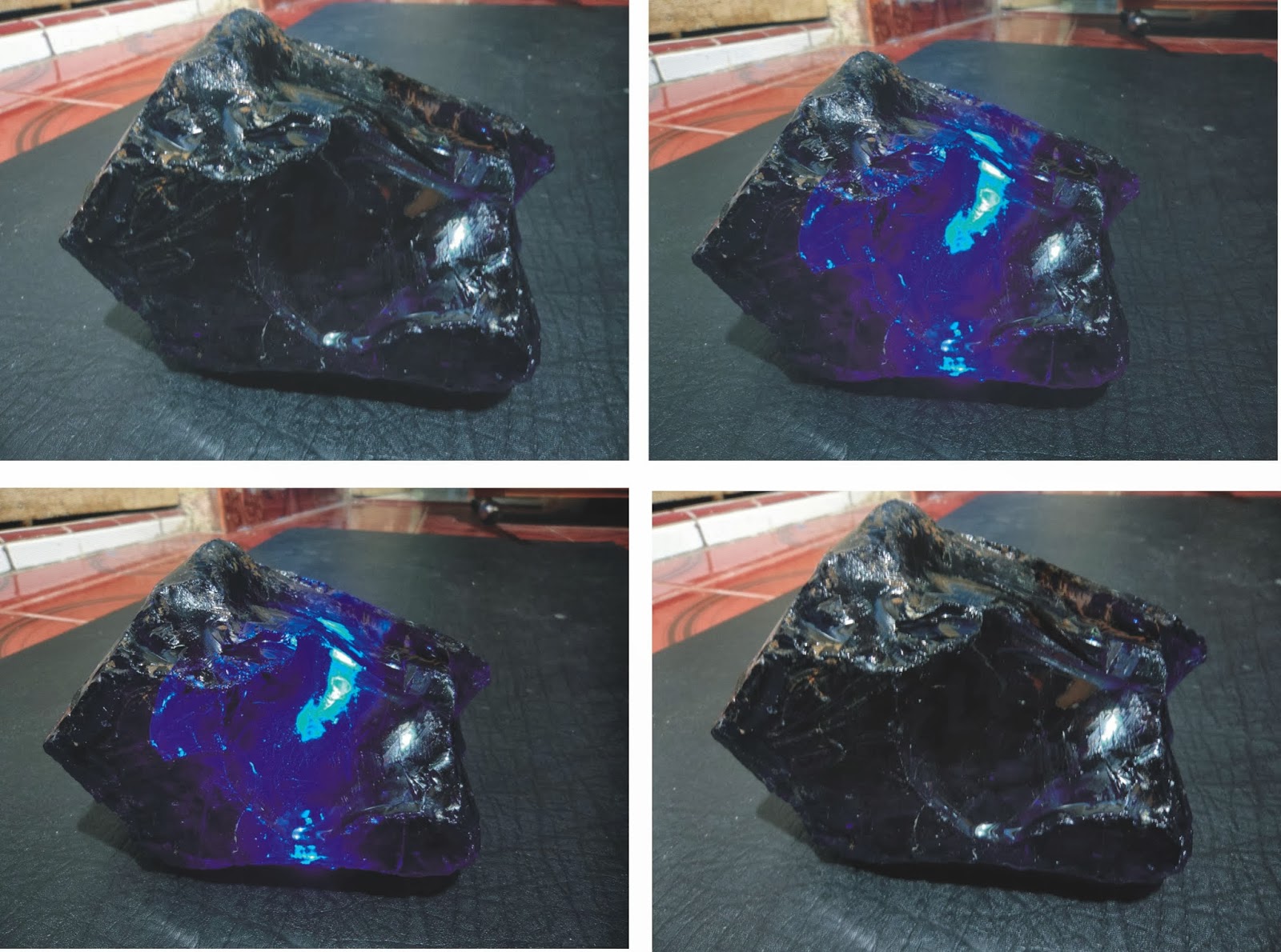 AKIK STONE: ROUGH OBSIDIAN ROYAL BLUE Code-RORB 0065