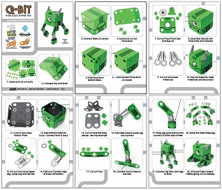 Paper Poseables: Q-BiT - Poplocks Paper Toy