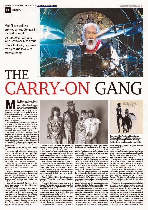 Fleetwood Mac News: Fleetwood Mac: the carry-on gang
