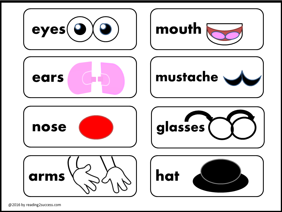 Reading2success: Mr & Mrs. Potato Head - Fun Learning Activities