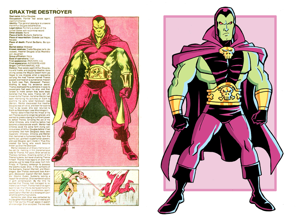The Official Handbook to the Marvel Universe - REDUX Edition: DRAX by ...