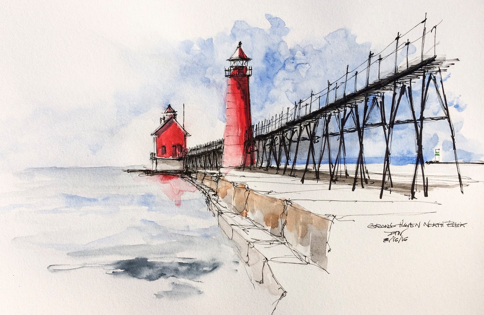 Urban Sketchers Midwest: Grand Haven and Saugatuck