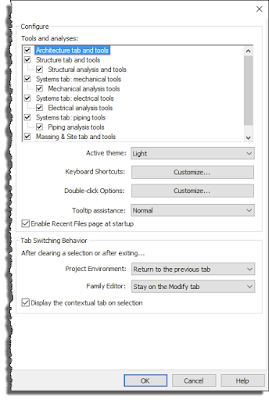 BIM Chapters: Revit 2018.1 Options Dialog Changes