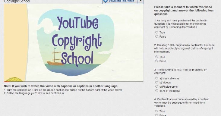 100 Questions and Answers of YouTube Copyright School – 2017