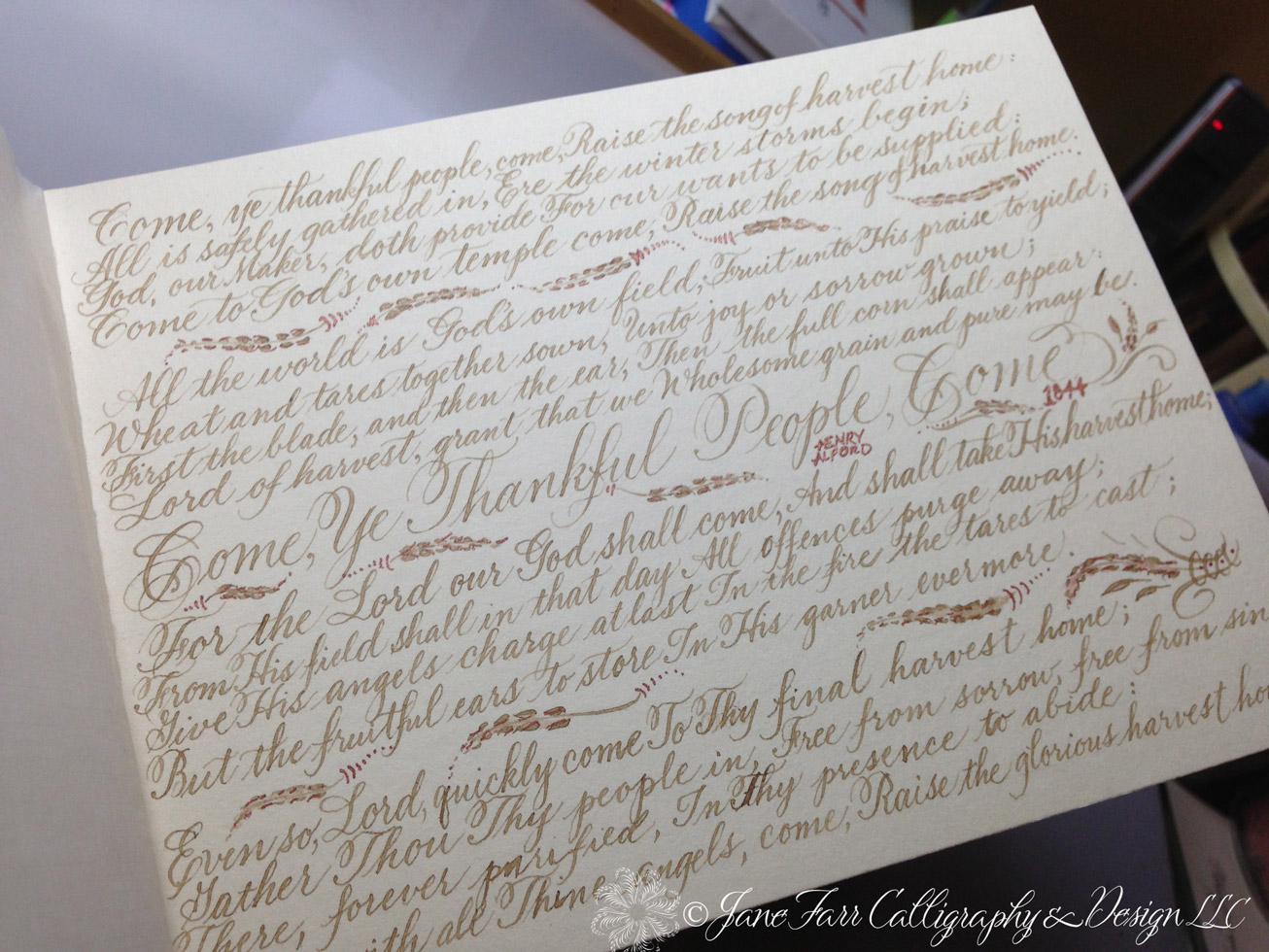 A Place To Flourish: Calligraphy Flourish Friday - Hymn Journal Page 3