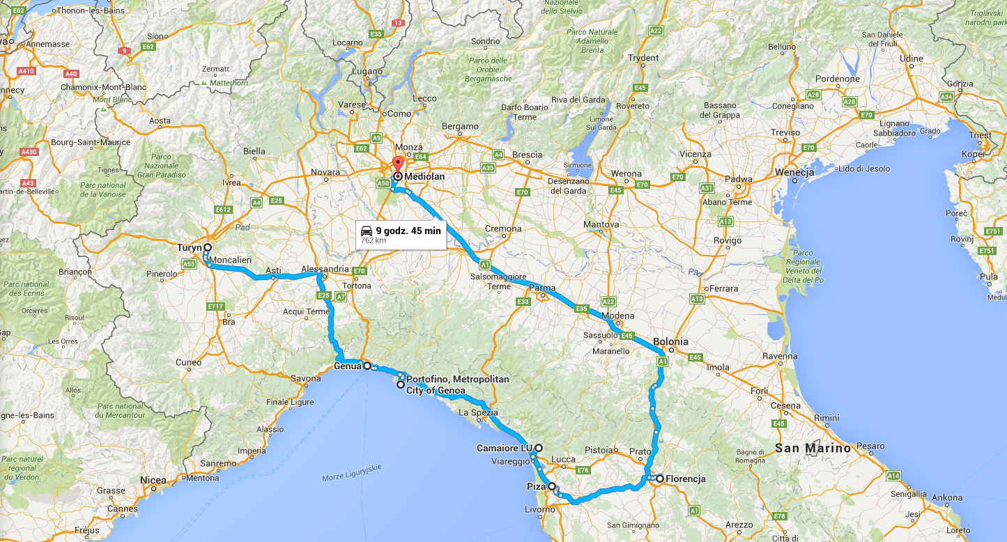 Poradnik Turystycznego Myślenia: Samochodem po Ligurii i Toskanii