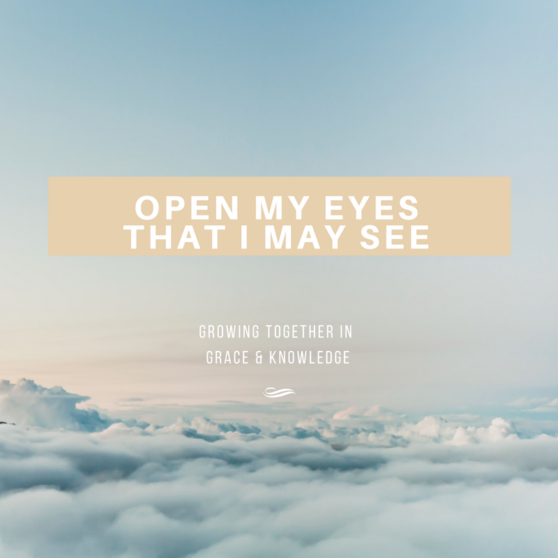 Open My Eyes That I May See