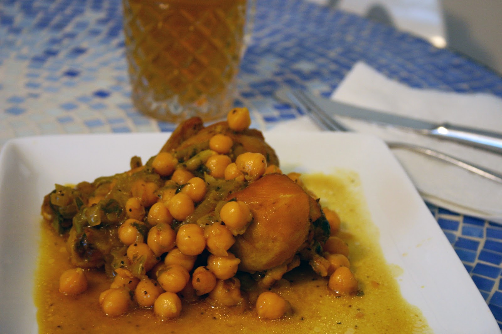 I, too, am here: K-dra Djej or Chicken with Onions and Chickpeas Tajine ...