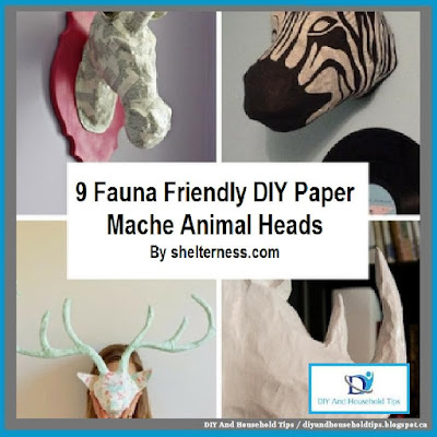 DIY And Household Tips: 9 DIY Paper Mache Animal Heads