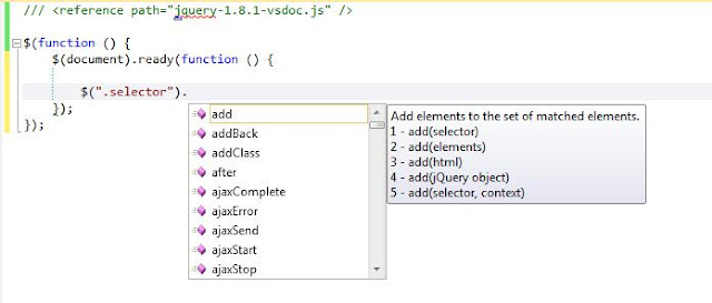 Fun with JQuery and HTML: Enable JQuery Intellisense in Visual Studio