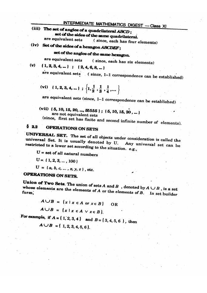 Exercise 2.1 SETS, FUNCTIONS AND GROUPS Mathematics Fsc Part 1 First ...