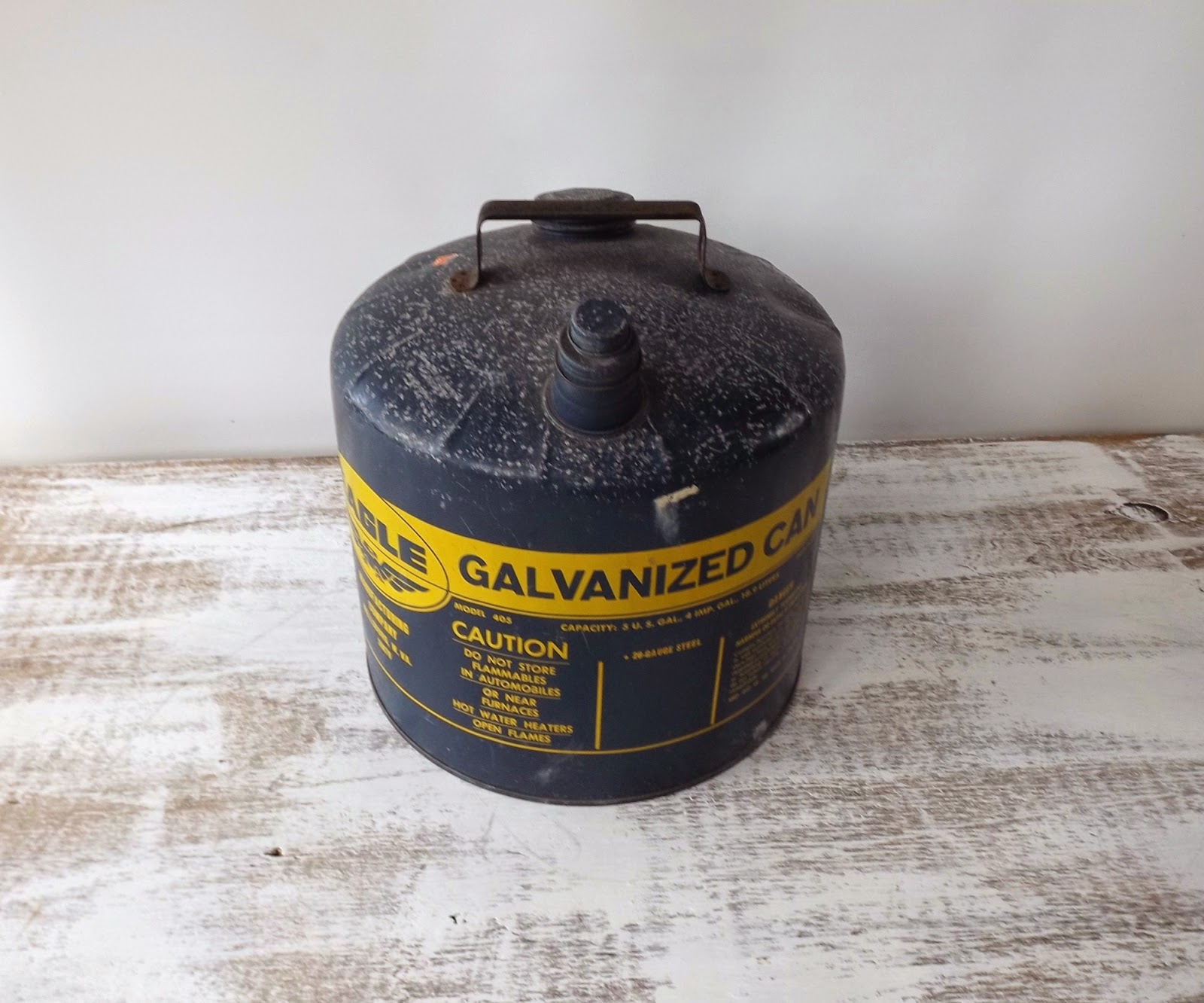 Still Stunning Vintage Resale: Vintage Blue Eagle Galvanized Gas Can ...