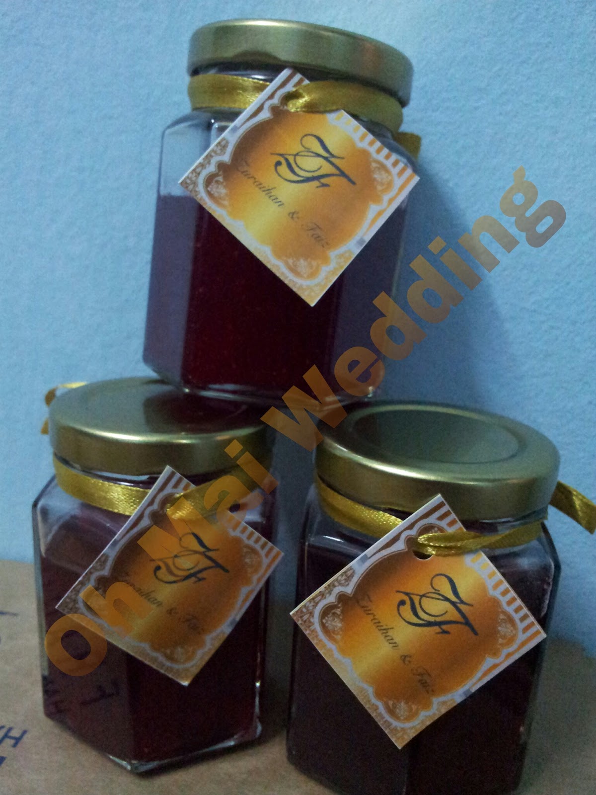 Oh Mai Wedding - Door gift Sticker Kahwin Bunting Button Badge: Jem ...