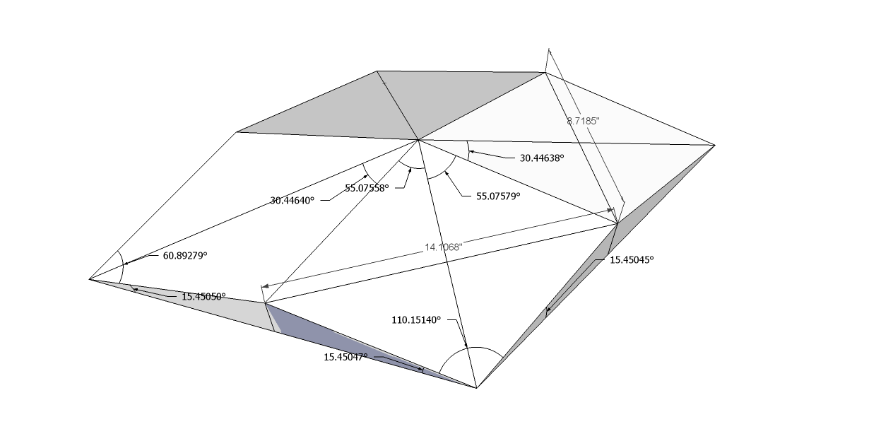 Roof Framing Geometry: Golden Rhombus Parallelogram Roof #4