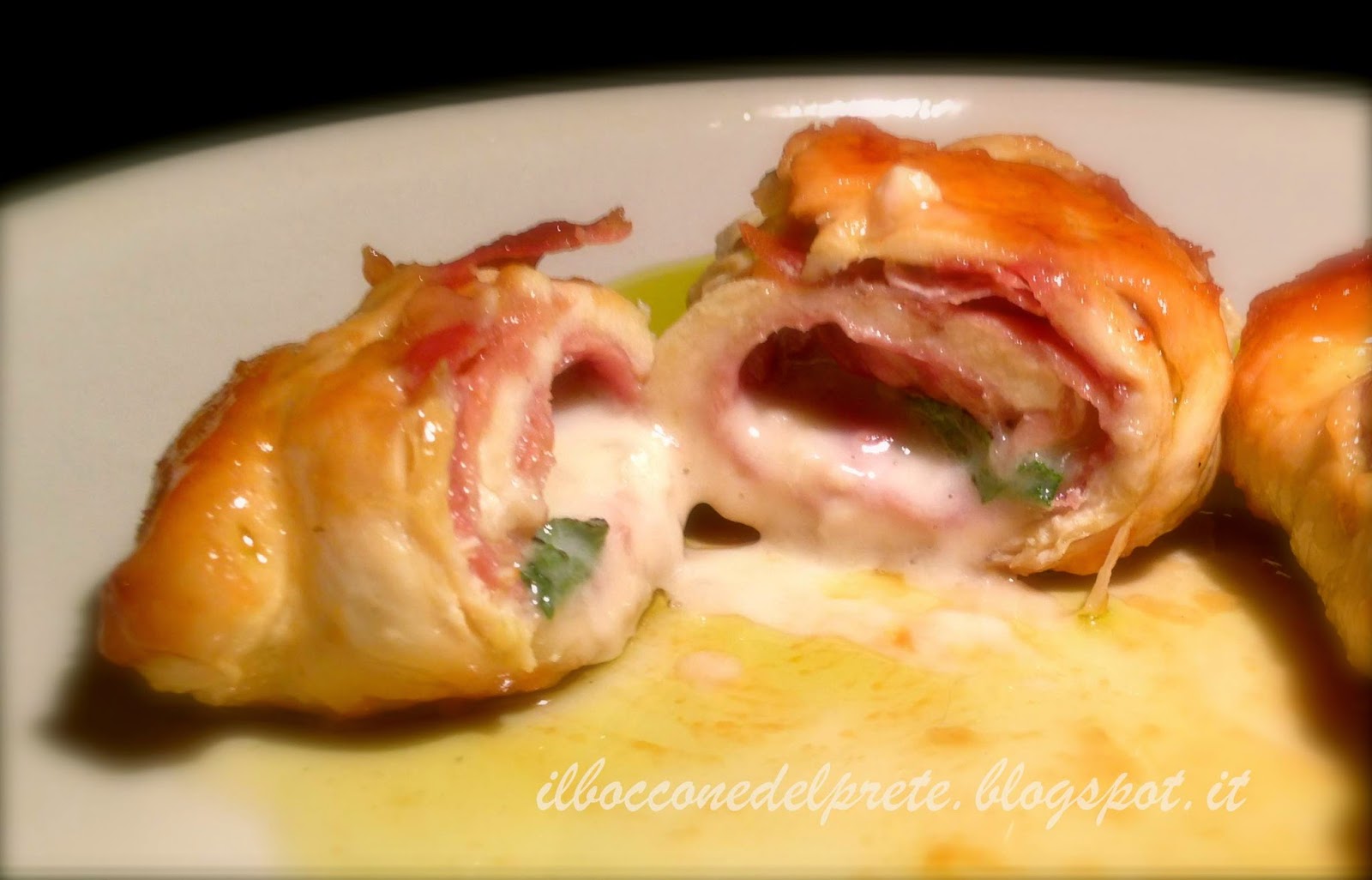 il boccone del prete: Involtini di pollo con prosciutto e gorgonzola