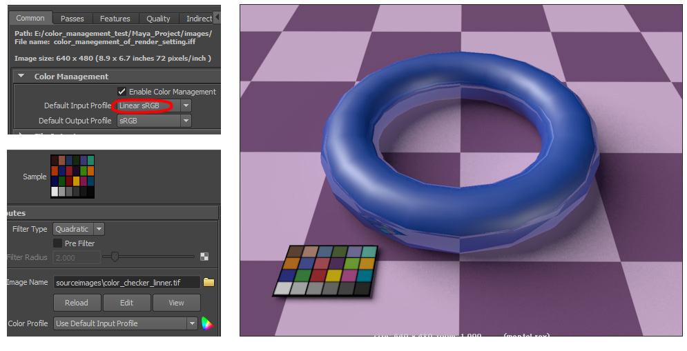 ぶるぶるめも: MAYA color management