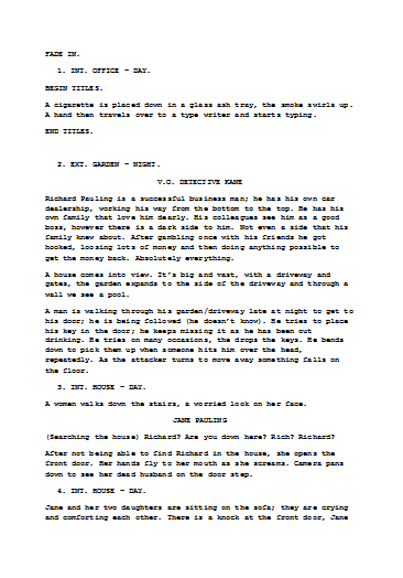 Dawn Cope's G321 Media Blog: Research on Script Layouts