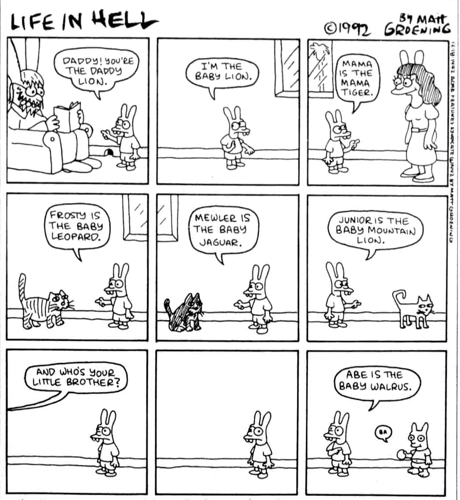 Bongo's Ultimate Life in Hell Archive : Life in Hell 1992 Archive