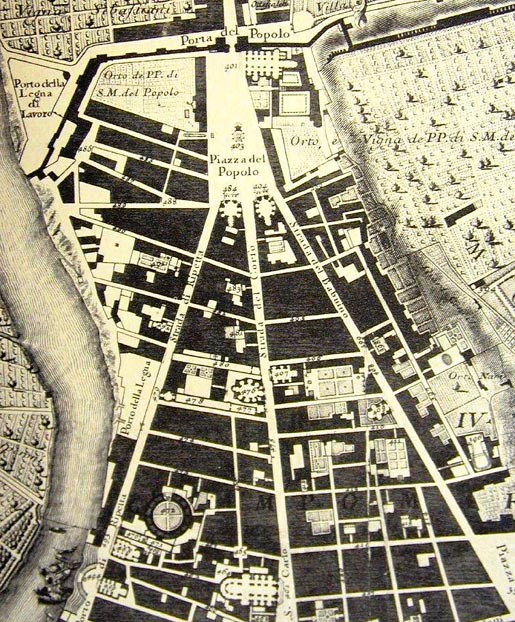 Urban Networks: El tridente de la Piazza del Popolo en Roma, entre lo ...