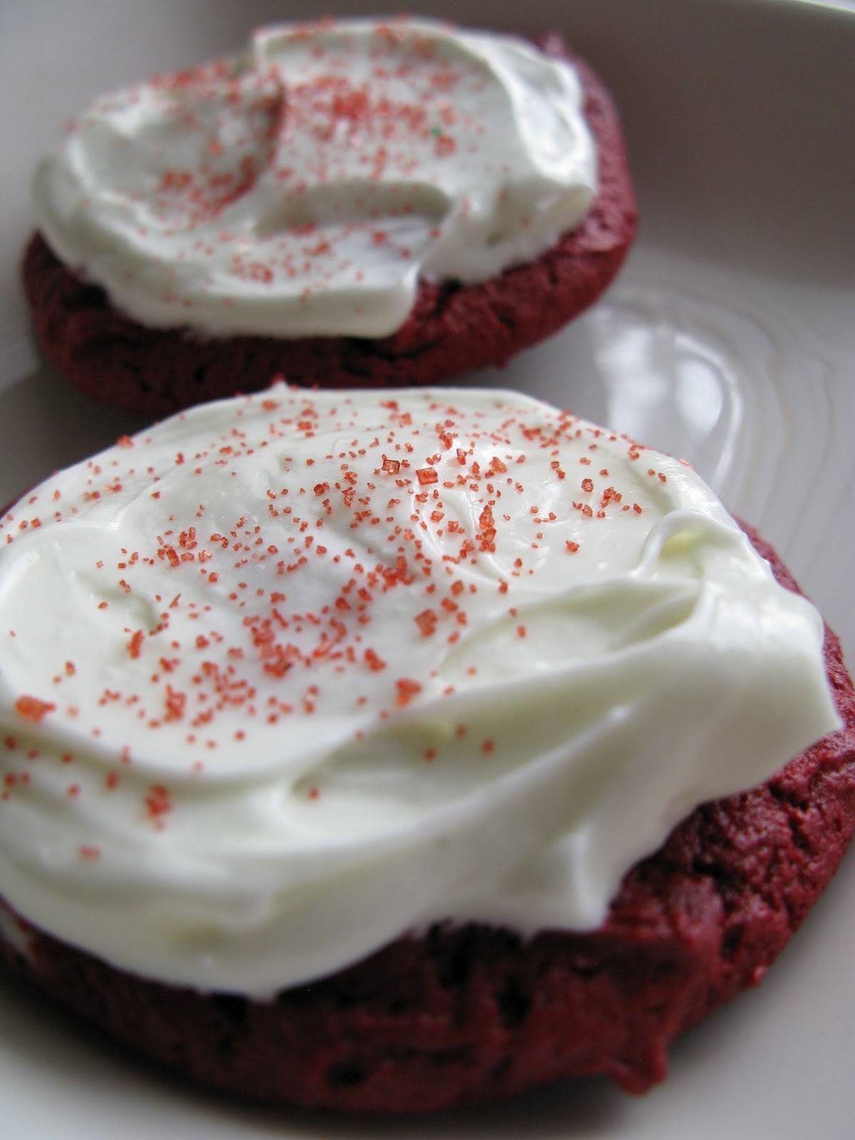 Red Velvet Cookies with Cream Cheese Frosting