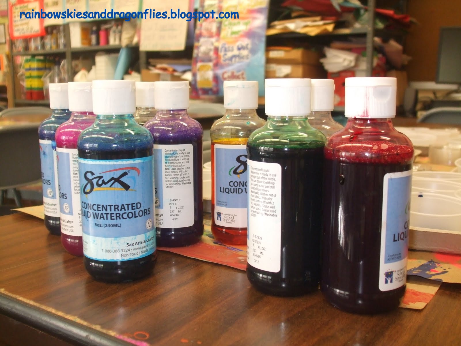 Rainbow Skies & Dragonflies: Liquid Watercolor Love!