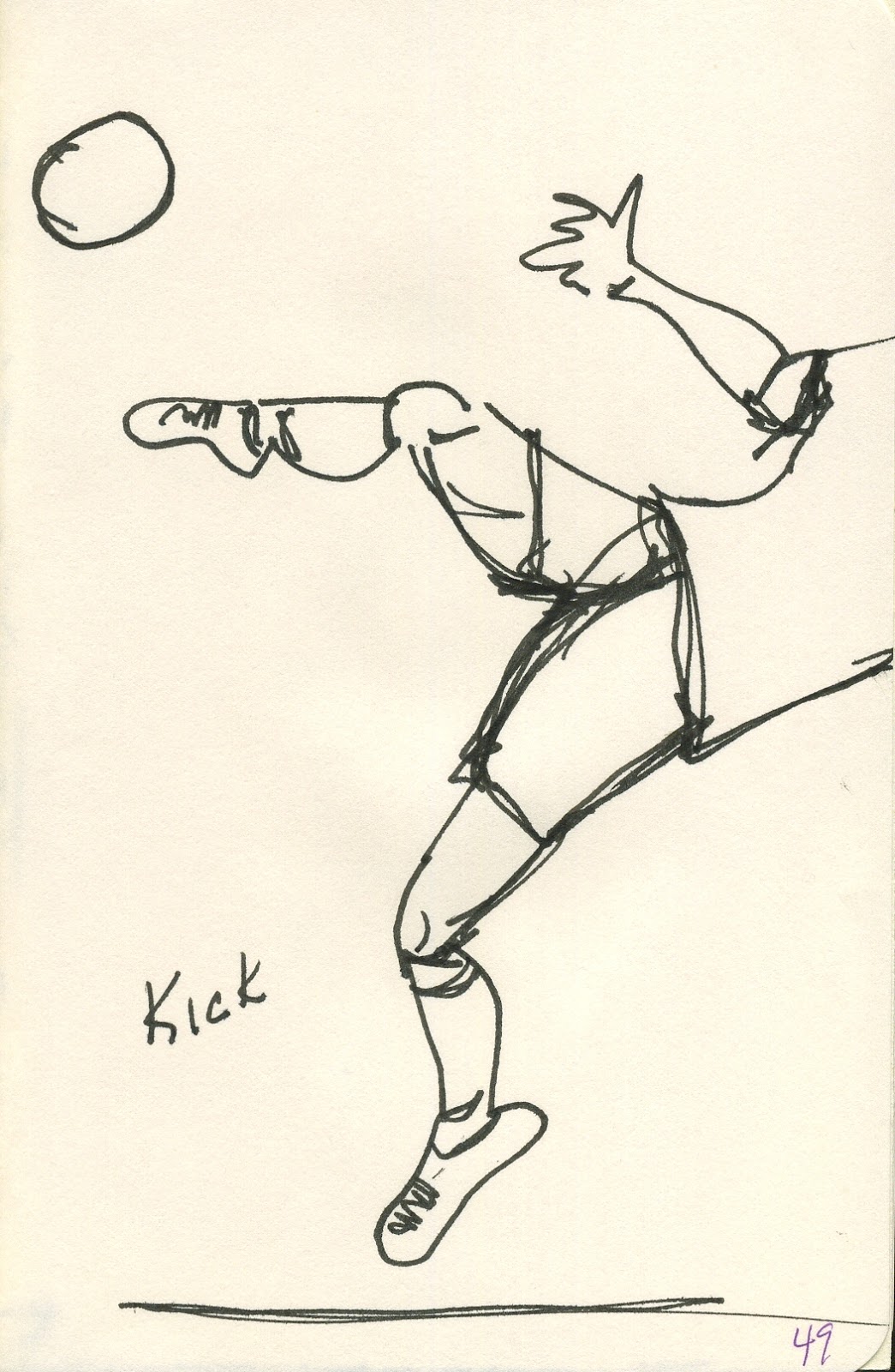 Scribbling With Spirit: Sketching While Watching Soccer