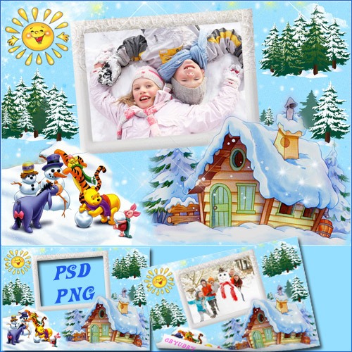 Funny PSD Frame Winter Break - Zisya Art