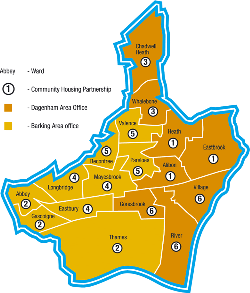 Barking-Dagenham Map Region | Map of London Political Regional