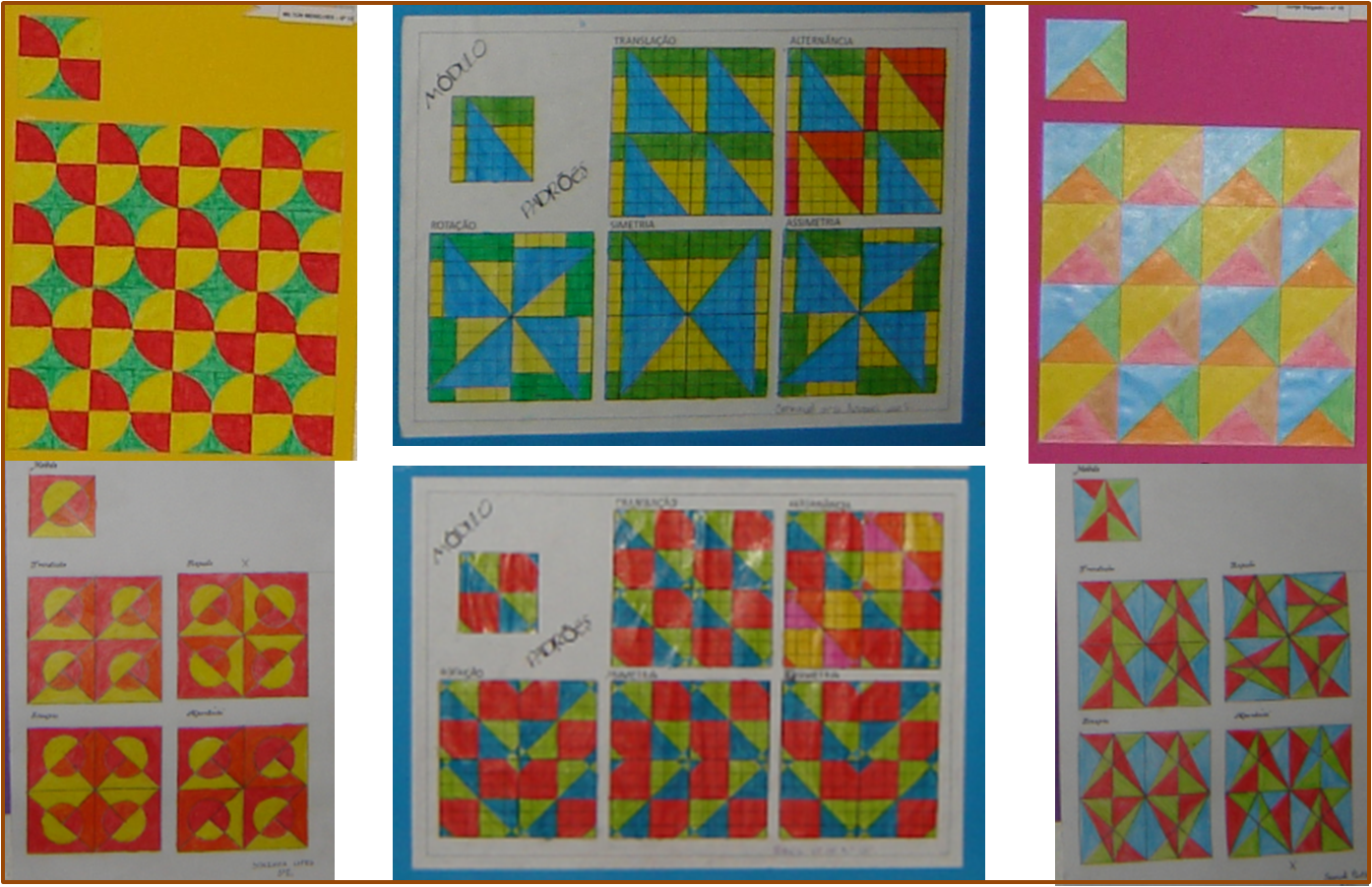 Criativamente E.V. - B.V.: Módulo/Padrão (trabalhos dos alunos)