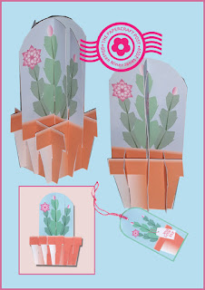The Papercraft Post: Flowering Succulent Sliceform Card