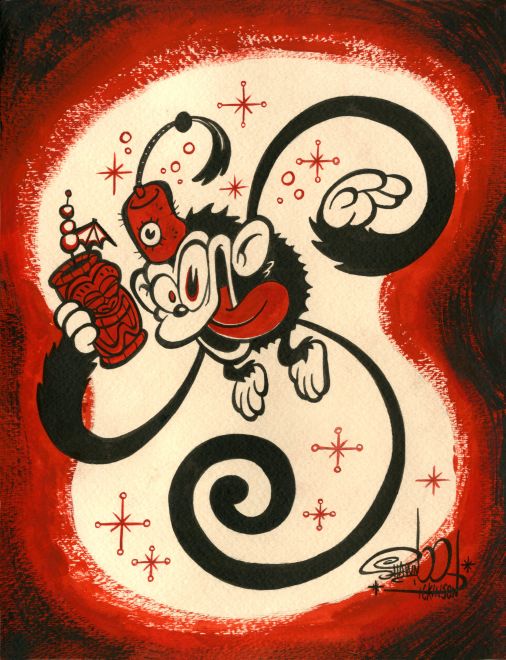 Shawn Dickinson: "Tiki Fez Monkey"